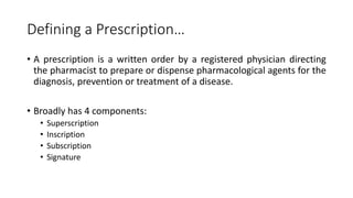 Understanding Prescriptions | PPTX