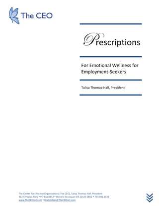 Prescriptions For Emotional Wellness For Employment Seekers.Docx