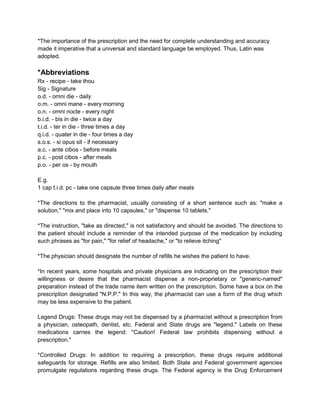 Prescription writing | DOCX