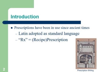 Prescription writing {Pharmacology} | PDF