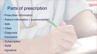 Prescription writing medicine | PPTX