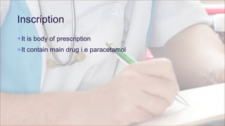 Prescription writing medicine | PPTX