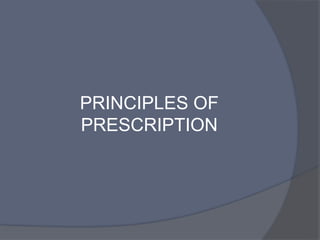 Prescription writing | PPTX