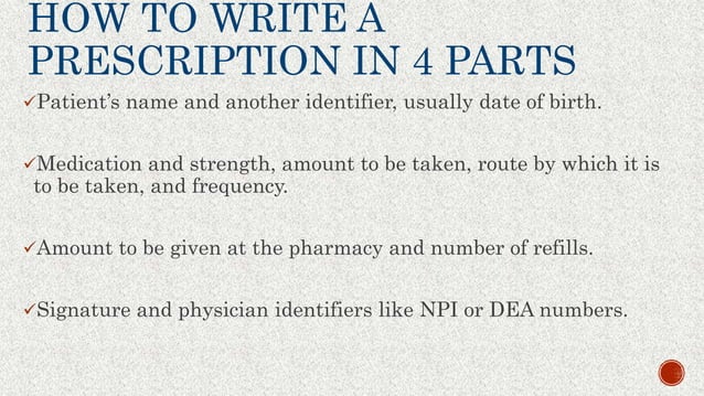 Prescription Writing - Basics and Safe Prescription Writing | PPT