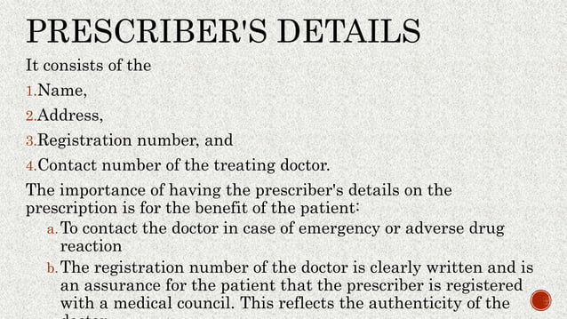 Prescription Writing - Basics and Safe Prescription Writing | PPT