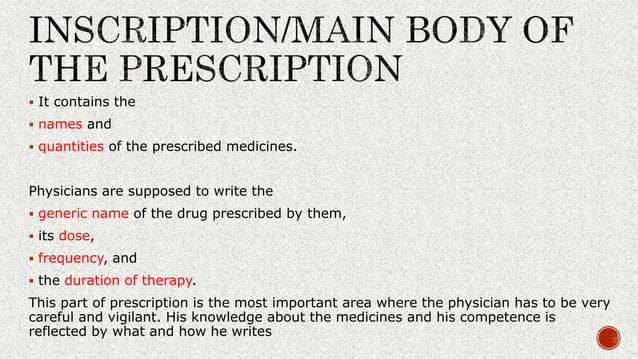 Prescription Writing - Basics and Safe Prescription Writing | PPT
