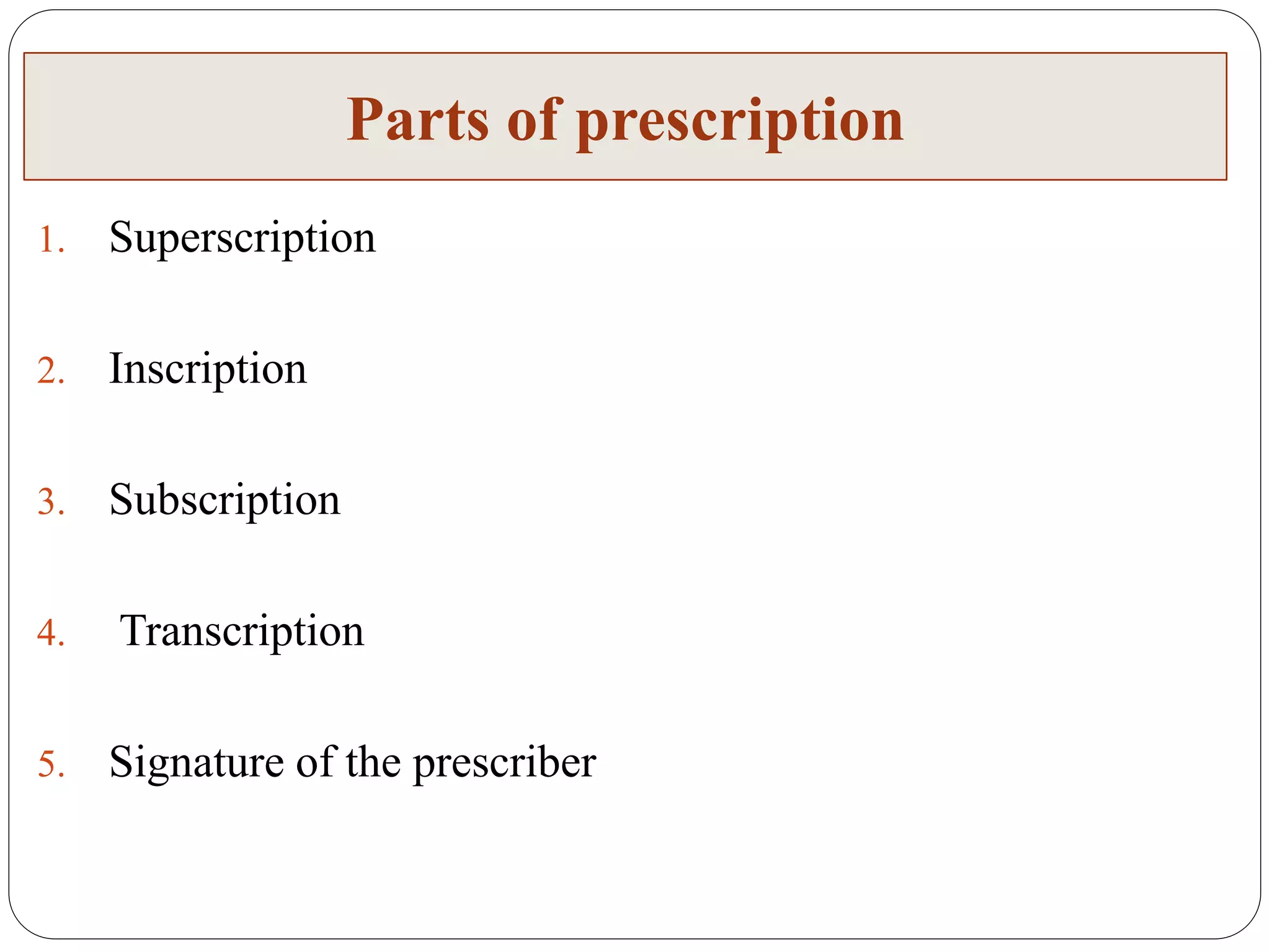 Prescription writing | PPTX