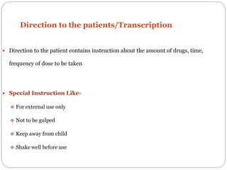 Prescription writing | PPTX