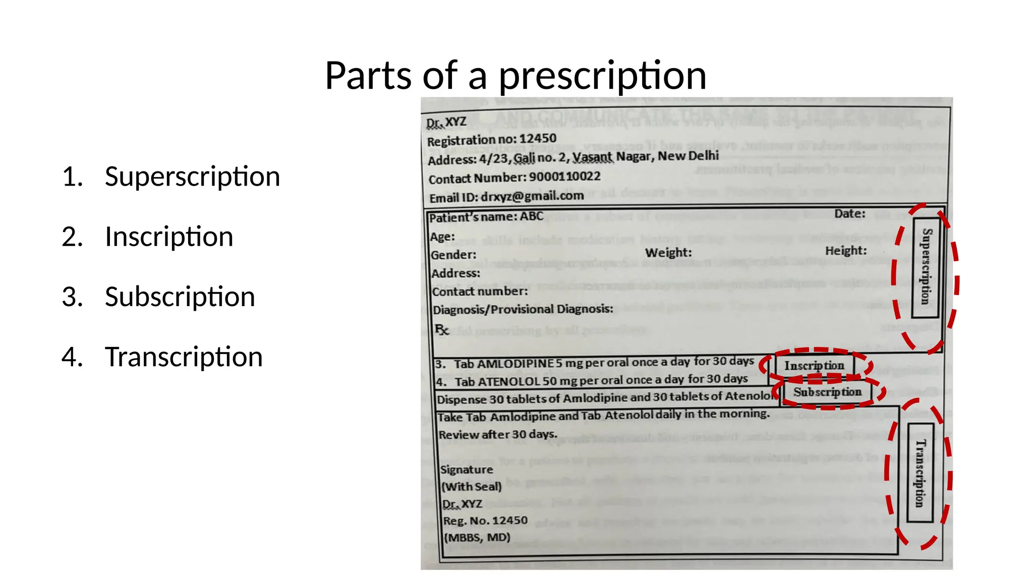 Prescription Writing for medical healthcare | PPT