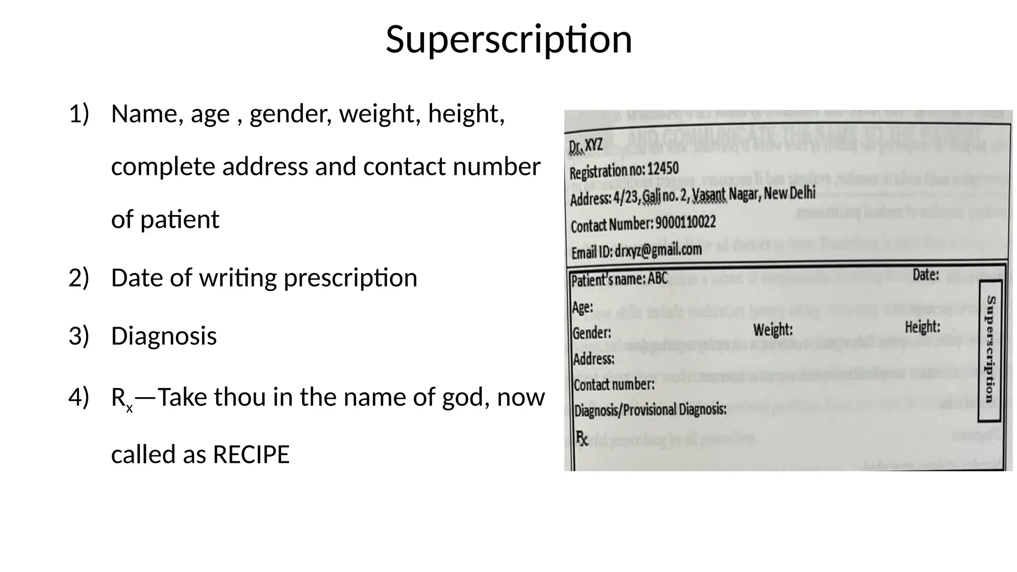 Prescription Writing for medical healthcare | PPT