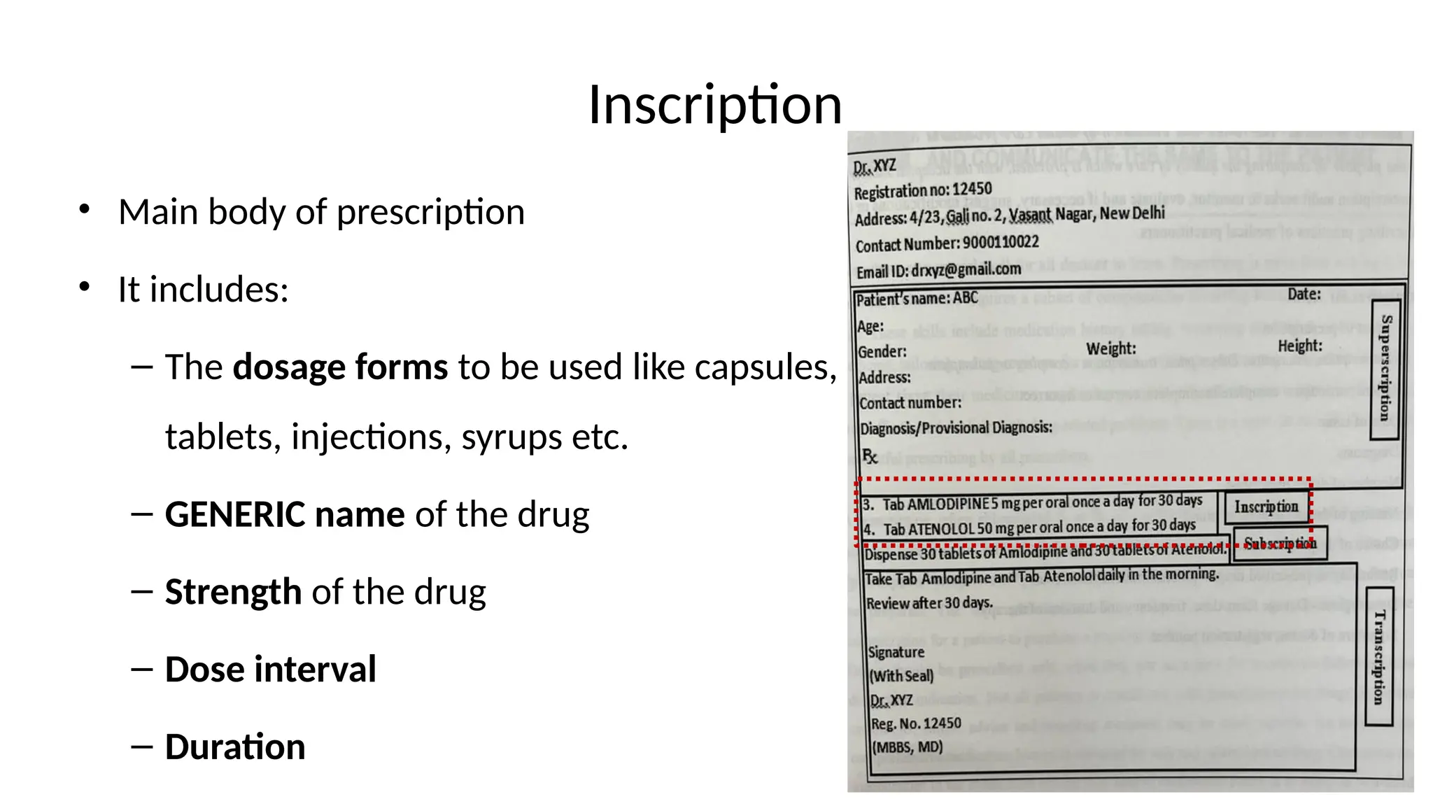 Prescription Writing for medical healthcare | PPT
