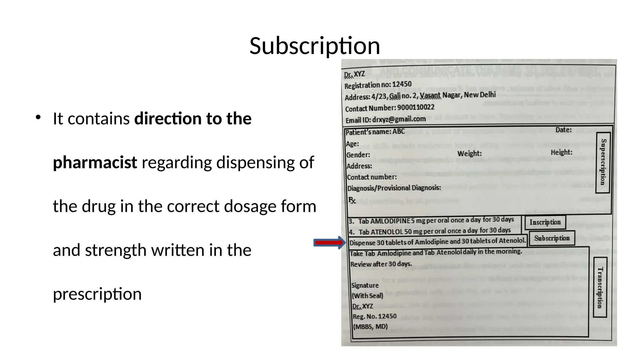 Prescription Writing for medical healthcare | PPT