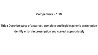 Prescription Writing for medical healthcare | PPT