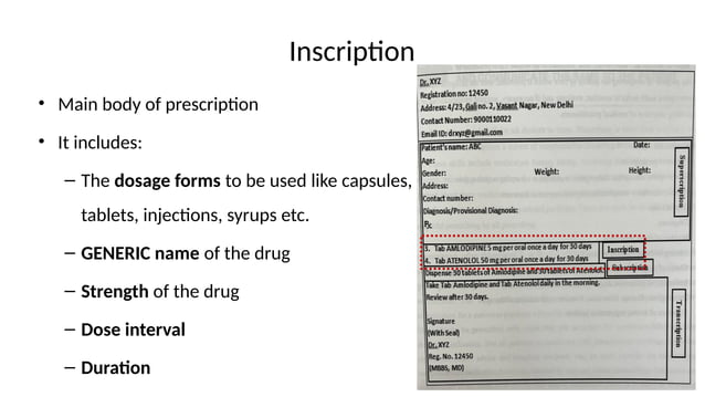 Prescription Writing for medical healthcare | PPT