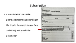 Prescription Writing for medical healthcare | PPT