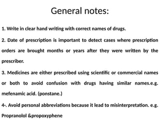 PRESCRIPTION WRITING.pptx234567890poiuytrewadfghjk | PPT