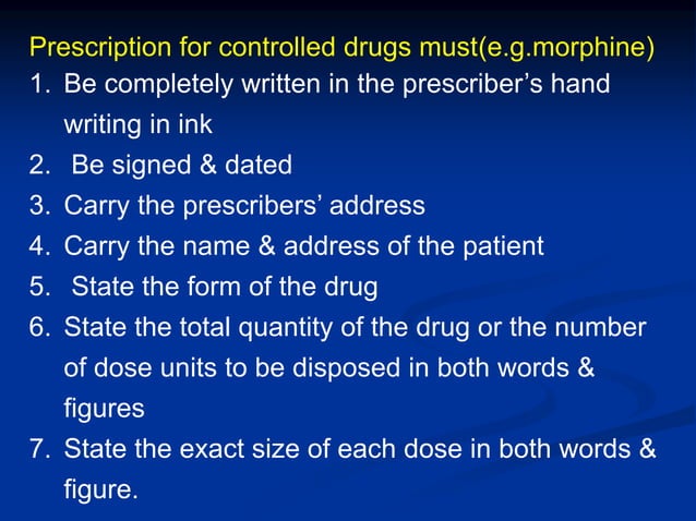 prescription writing prescription handling | PPT