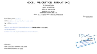 Prescription writing | PPTX