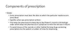 Prescription writng | PPTX