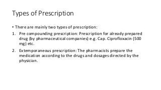 Prescription writng | PPTX