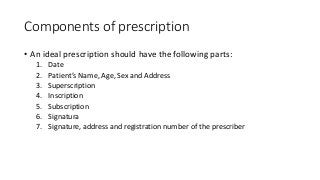 Prescription writng | PPTX
