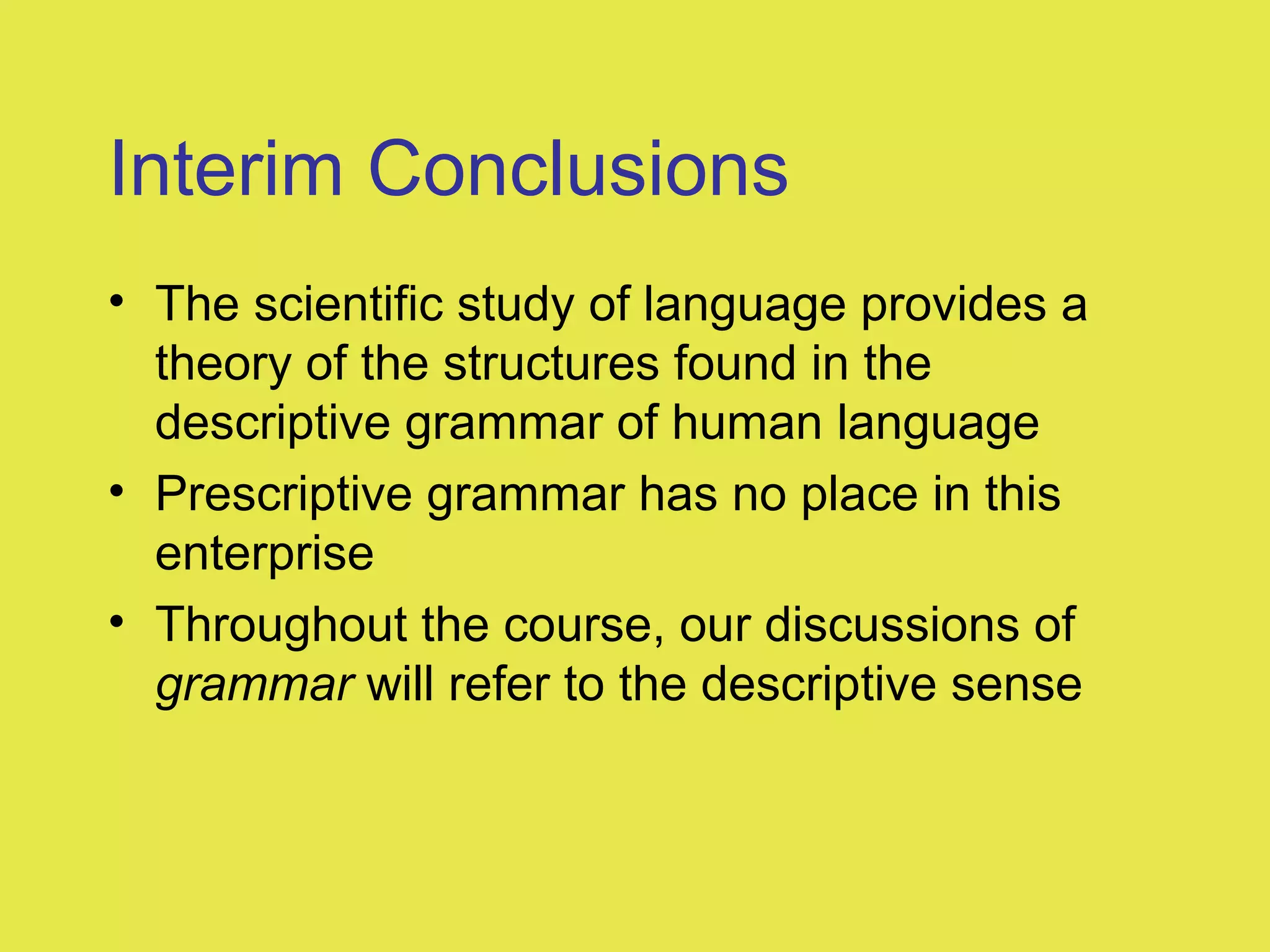 Grammar II-2014 prescriptive vs Descriptive Grammar | PPT