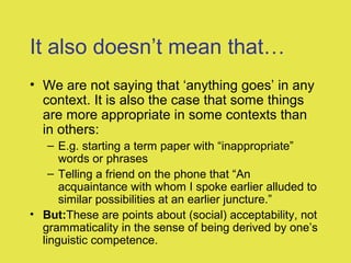 Grammar II-2014 prescriptive vs Descriptive Grammar | PPT