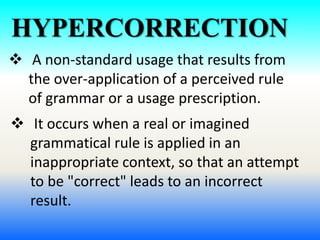 Prescriptive linguistics presentation | PPTX