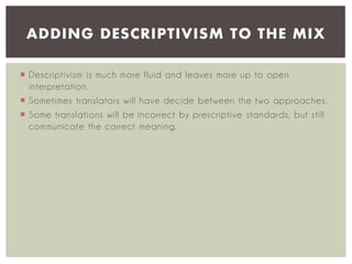 Prescriptivism vs Descriptivism | PDF