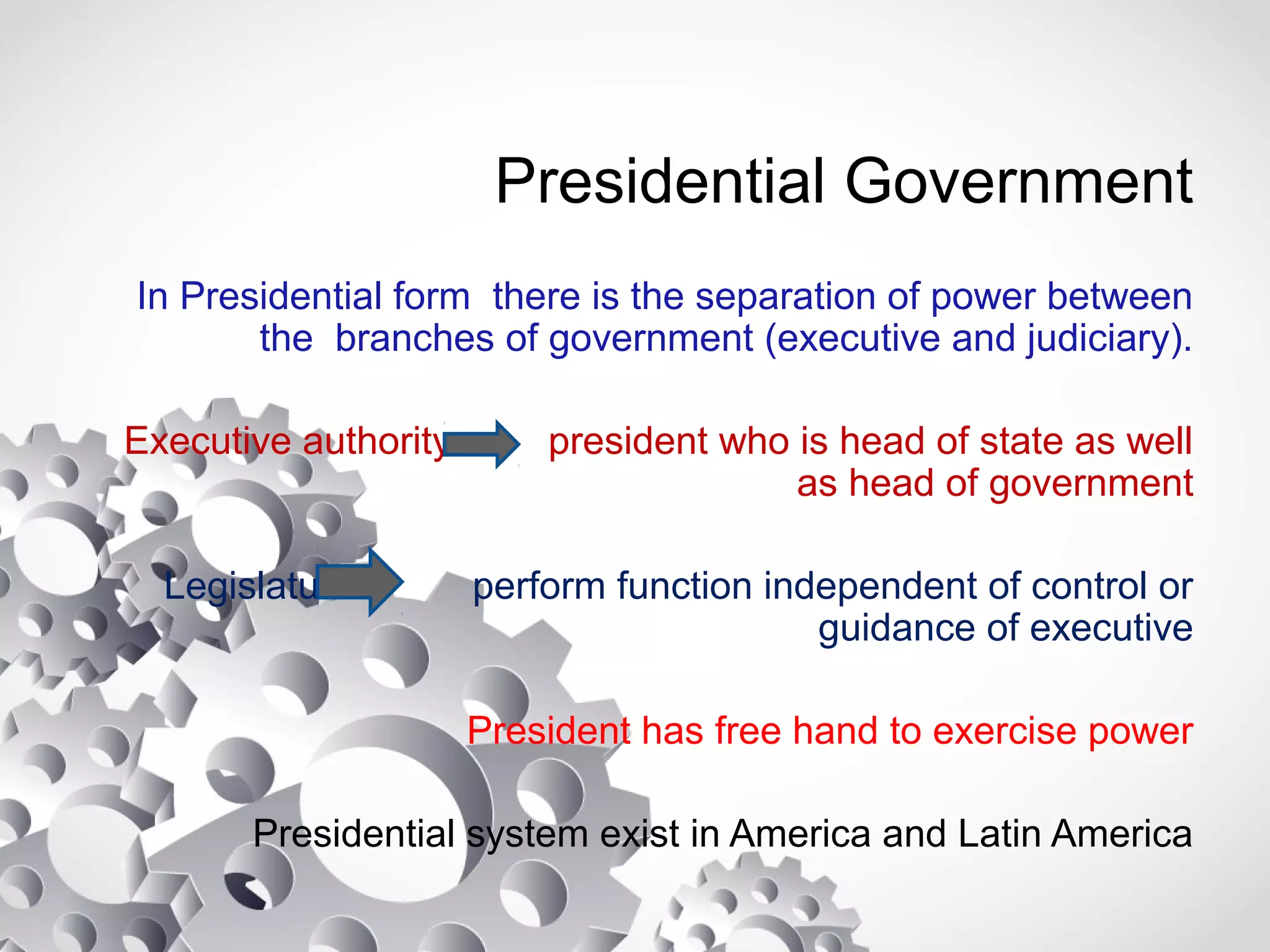 Presidential system | PPT