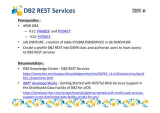 Pres Db2 native rest json and z/OS connect | PDF