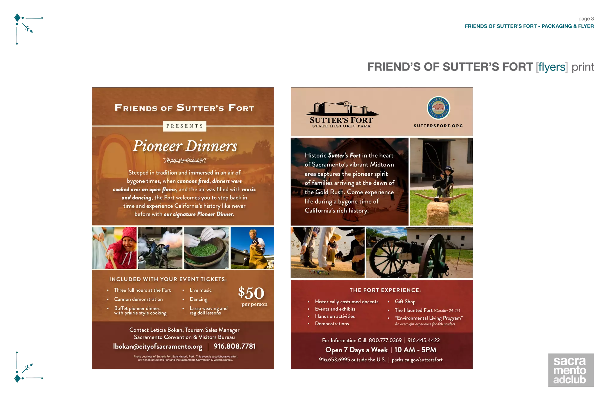 Friends of Sutter's Fort - Packaging & Flyer Design | PDF