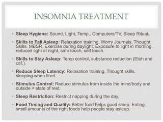 Depression and Insomnia: Health Psychology Approaches | PPT