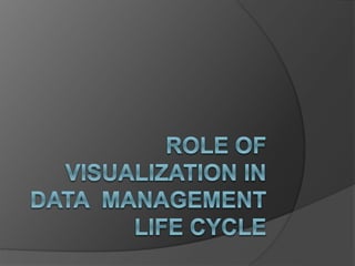 Role of Visualization in Data Management | PPT