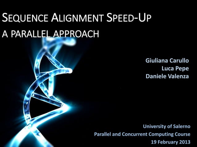 Parallel Dna Sequence Alignment Ppt