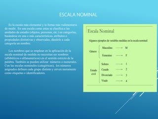 Escalas de medición | PPTX