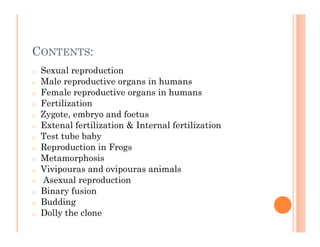 Preseantation on reproduction in animals | PPT | Free Download