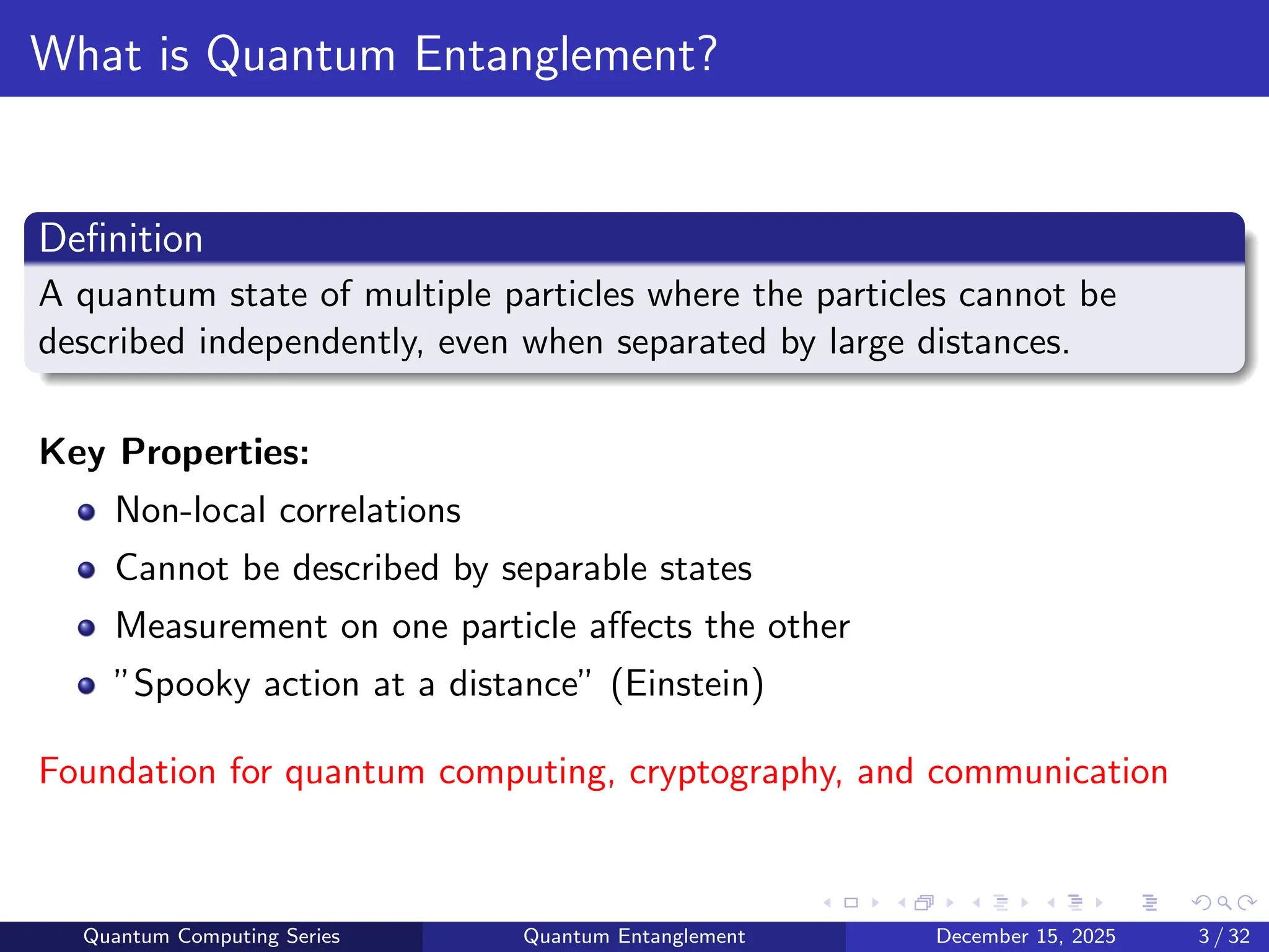 What is Quantum Entanglement and its history | PDF