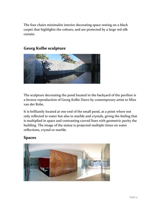 Precedence study: Barcelona Pavilion | PDF