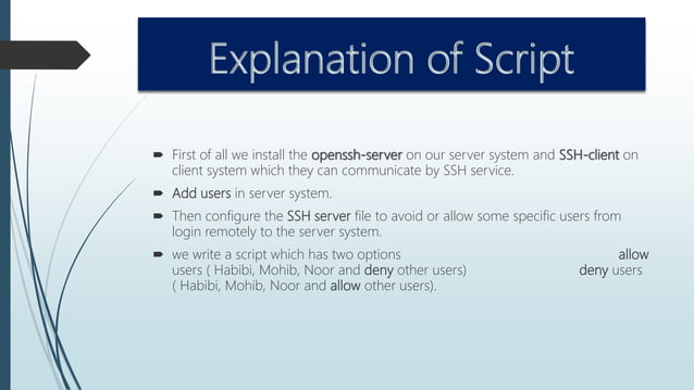 Avoid from SSH attacks | PPTX