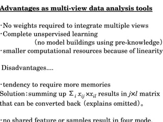 Tensor decomposition ­based unsupervised feature extraction applied to matrix products for multi ...