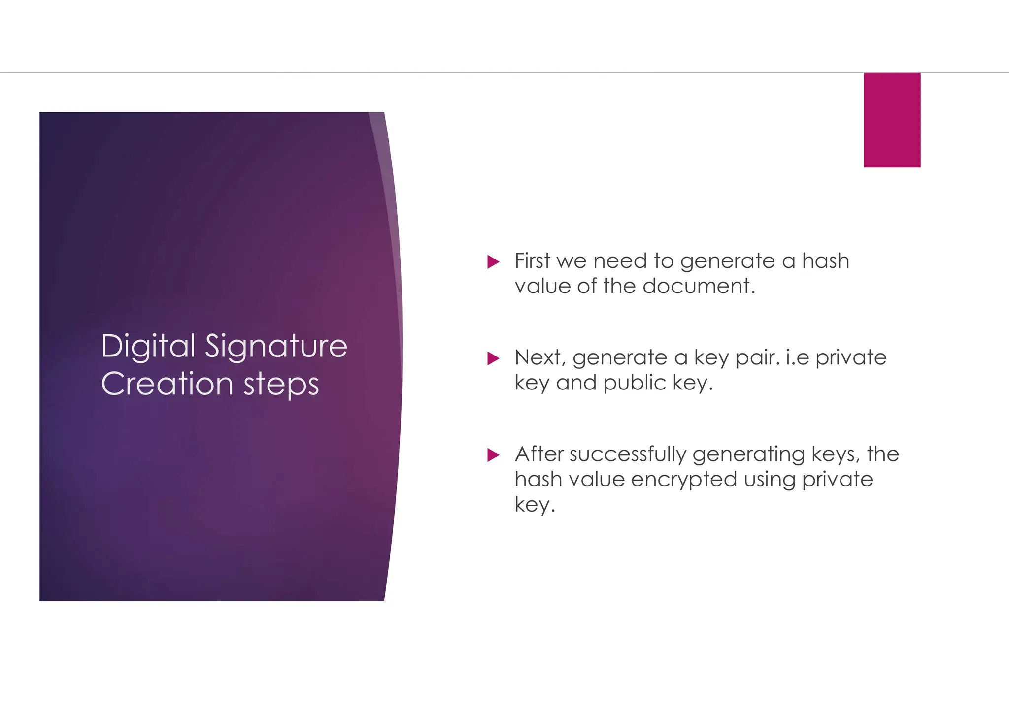 Study of One-way Hash function and Signature Generation ...