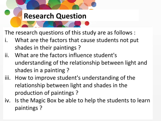 My Research Proposal Presentation "MaGiC BoX" | PPT