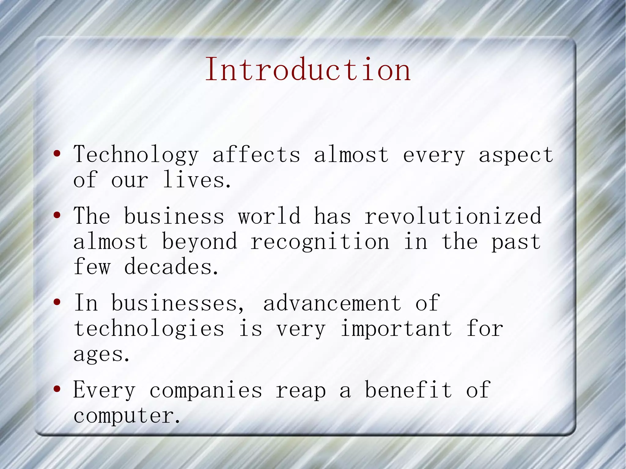 How has technology changed the way we conduct business? | PDF