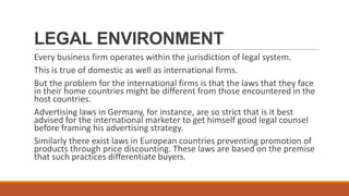 Presenataion on international business environment | PPTX