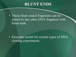 Presenatation On Restriction Enzyme | PPT | Chemistry | Science