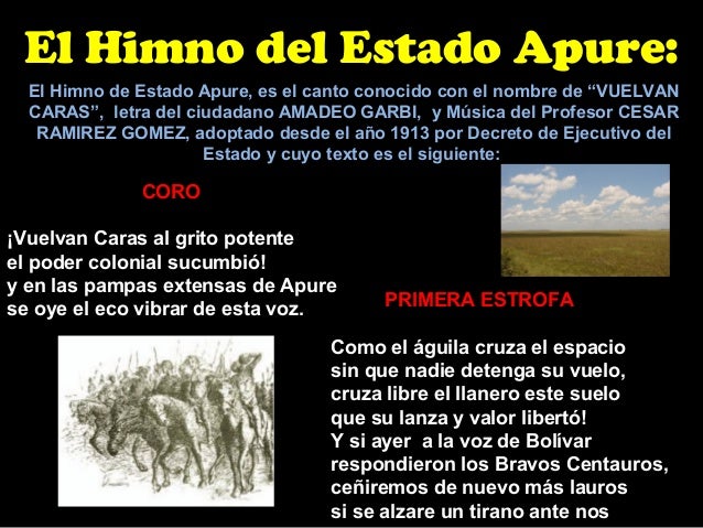Himno del estado apure - Imagui