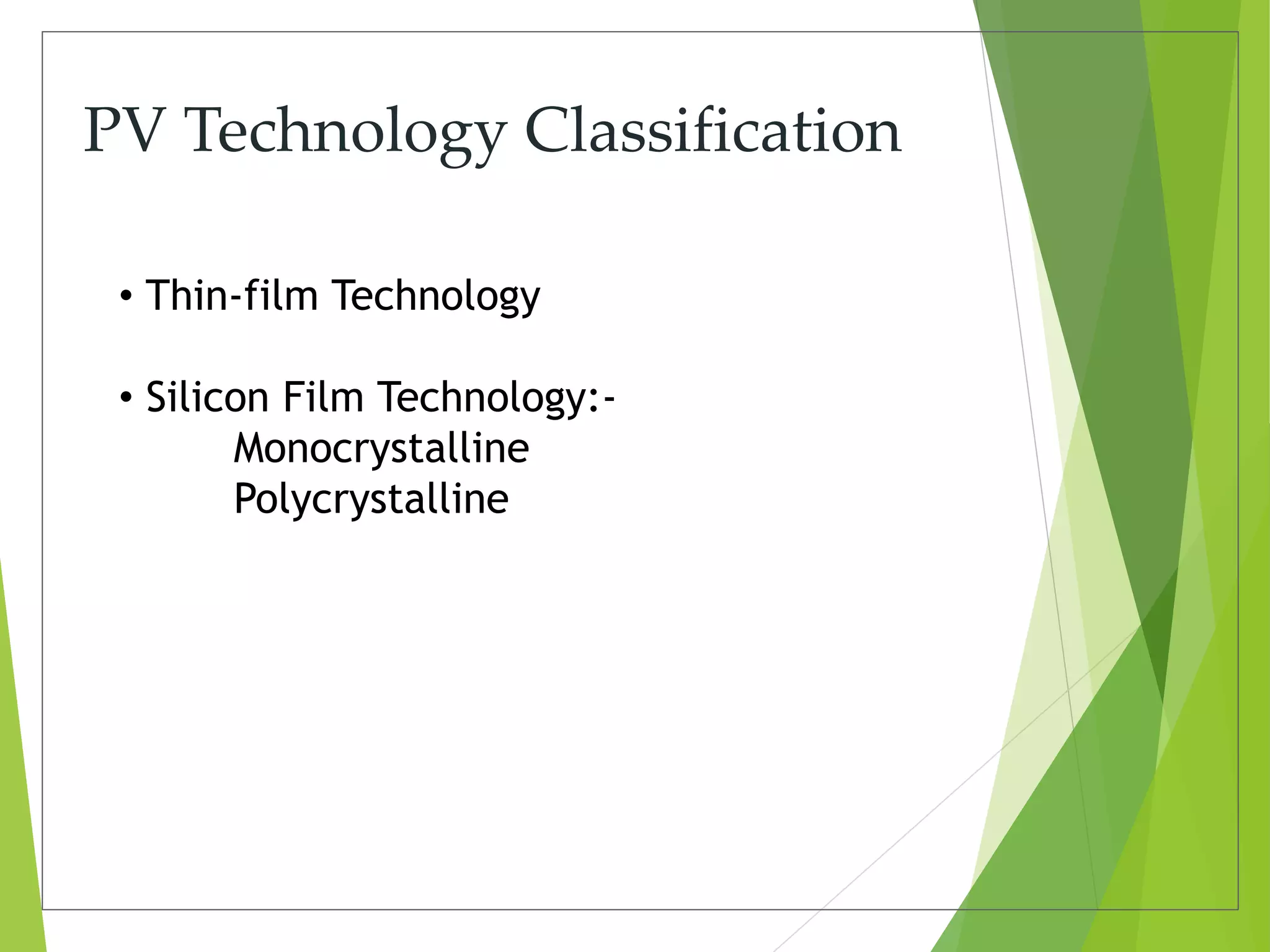 solar photovoltaic system | PPTX