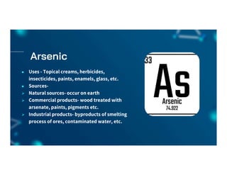 Toxic effects of heavy metals : Lead and Arsenic | PDF