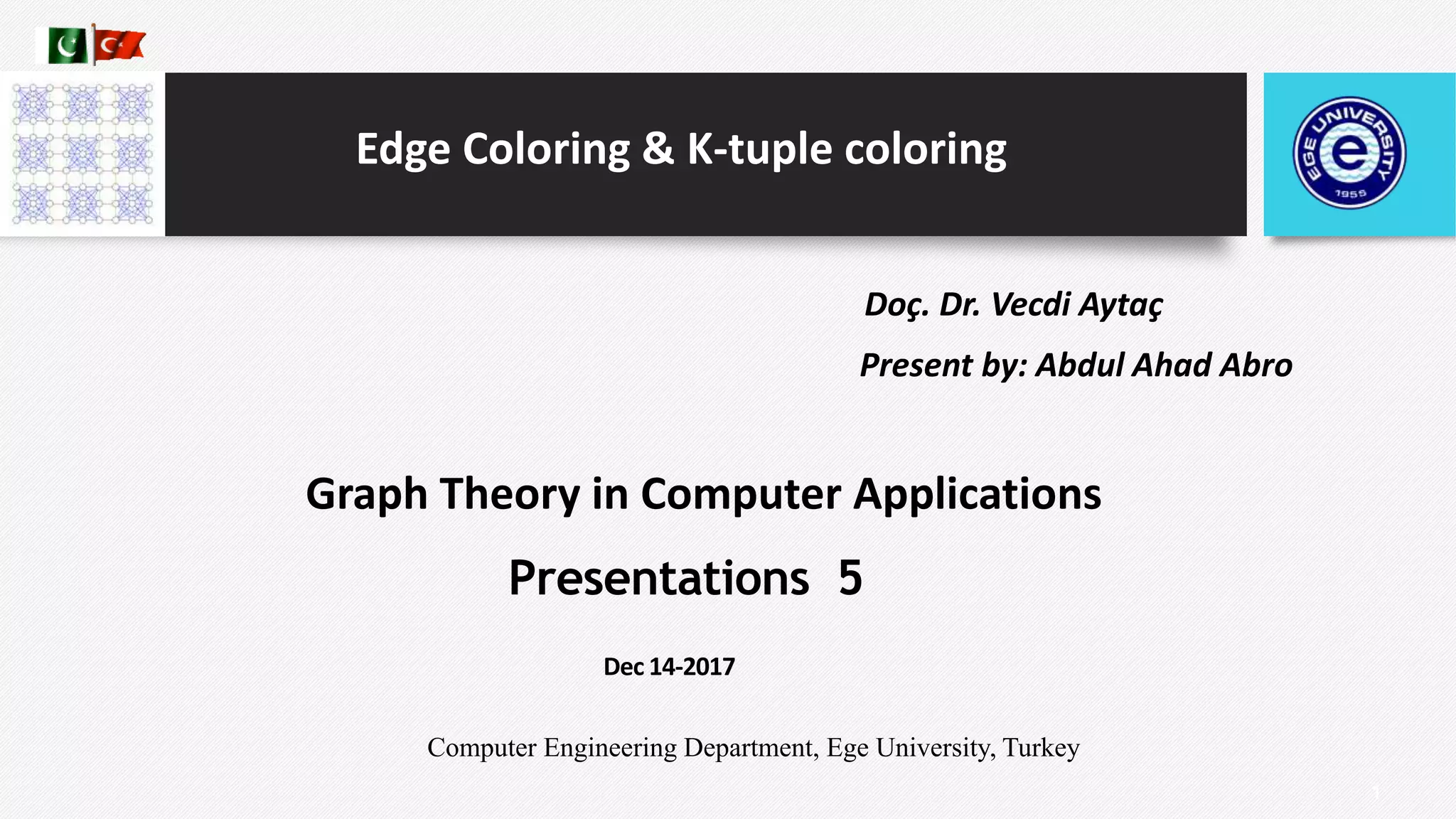 Edge Coloring & K-tuple coloring | PPTX